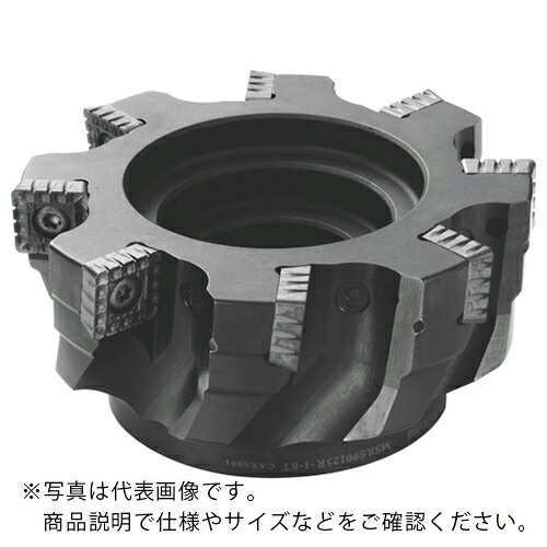 特長：ニック付きチップでくい込み時の抵抗を低減・分散させビビリを抑制し高送りが可能です。用途：平面削り加工用。仕様：適合チップ：SPMT1806コーナ角：90°1段タイプスクリュークランプ方式