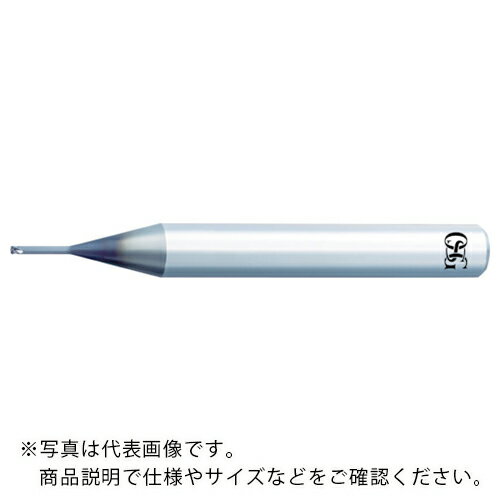 特長：折損、欠けに特に強い高硬度リブ溝加工用エンドミルです。用途：被削材：炭素鋼、合金鋼、工具鋼(〜40HRC)、プリハードン鋼、焼き入れ鋼(〜60HRC)。仕様：刃径(mm)：2コーナ半径(mm)：0.5刃長(mm)：0.8全長(mm)：...