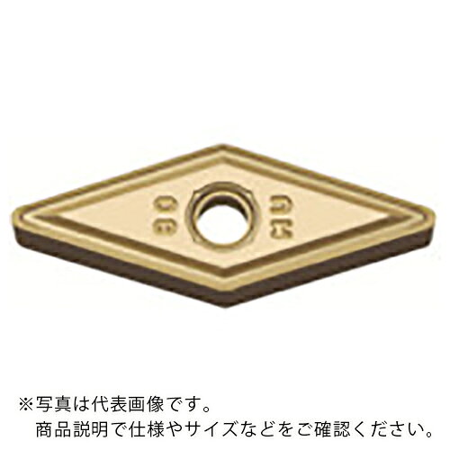 特長：耐摩耗性に優れた専用母材です。ステンレス鋼の連続加工に最適です。用途：旋削加工用。被削材：ステンレス鋼。仕様：チップ形状：ひし形35°厚さ(mm)：4.76被膜構成：微細柱状TiCN+Al2O3+TiN呈色：金色MUブレーカ：中〜荒(...