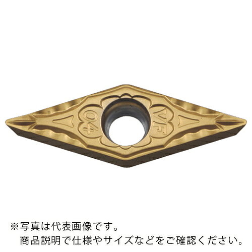 特長：超微粒子超硬母材と高硬度TiCNコーティングで耐摩耗性に優れています。用途：旋削加工用。被削材：鋼、ステンレス鋼。仕様：M級被膜構成：TiCN呈色：灰赤色VFブレーカ：仕上げM級材質／仕上：PVDコーティング