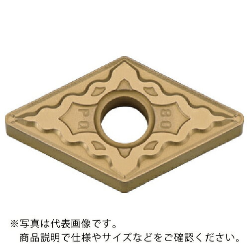 特長：安定性の高い特殊強靭母材と耐摩耗性に優れた強靭コーティングで、鋼の汎用〜強断続加工に対応可能です。用途：旋削加工用。被削材：鋼。仕様：チップ形状：ひし形55°厚さ(mm)：4.76被膜構成：微細柱状TiCN+Al2O3+TiN呈色：金...