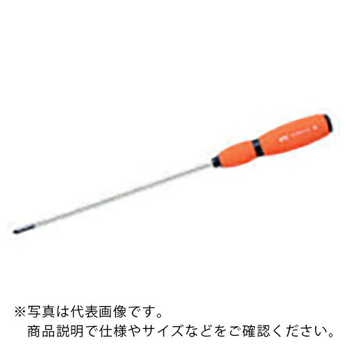 特長：グリップは軽く、ベトつき感がなく環境にやさしいエストラマー樹脂を採用しています。軸は非貫通タイプで先端マグネット付です。軸の材質はCr−Vです。用途：汎用工具仕様：刃先：［［＋］］No.1軸長(mm)：150全長(mm)：240材質／...