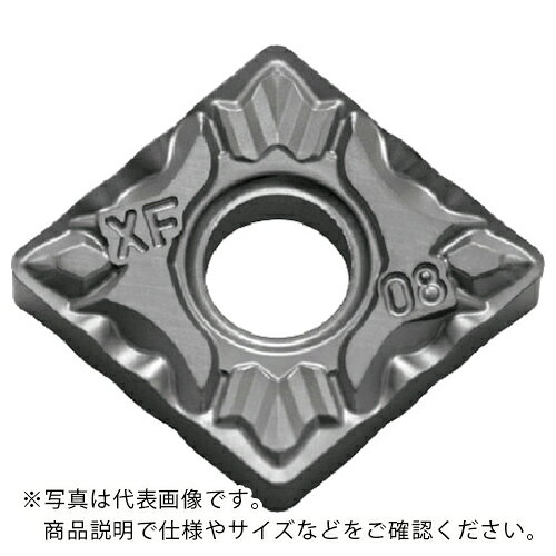 特長：3つの特殊強化技術により、高い耐摩耗性を実現したサーメットです。高速・連続加工で長寿命を実現します。用途：旋削加工用。鋼の高速・連続加工用。仕様：チップ形状：ひし形80°厚さ(mm)：4.76ノンコート呈色：輝灰色XFブレーカ：仕上げ...