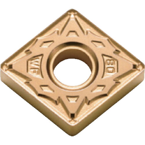 特長：特殊強化サーメットに、耐摩耗性と耐溶着性に優れたMEGACOAT NANOコーティングを施しています。高能率加工と高品位な仕上げ面を実現しています。用途：旋削加工用。被削材：鋼。仕様：チップ形状：ひし形80°厚さ(mm)：4.76WF...