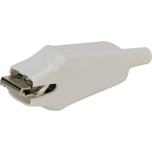 特長：くわえる力が強く、安全・正確・迅速に電路の接続ができます。ビニールカバーは、クリップの口が大きく開く様に切り欠きを入れています。用途：電気機器・測定機器、アース用端子などに。仕様：色：白定格(A)：30全長(mm)：85穴寸法(mm)...