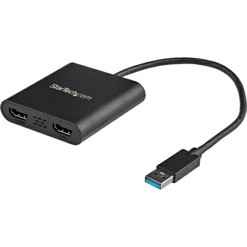 特長：USB Type-AポートにHDMIモニターを接続します。ノートパソコン搭載画面を含め合計で3画面を拡張モードでサポートします。オフィスワーク、在宅勤務、会議室HDTVとの接続に便利です。USBバスパワーで動作し、外部電源が不要です。...