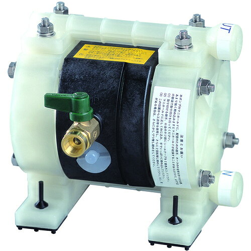 特長：引火性の液剤の搬送を安全に行います。材料配管の出口にバルブを設けることで、そのバルブの開閉操作だけで起動・停止、流量調節が可能です。自吸式で呼び水の必要がなく、エア混入液体も効率よく汲み出すことができます。最高吐出圧は約0.7MPaで...