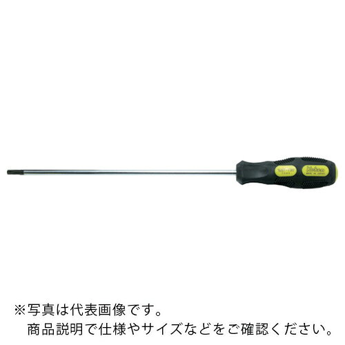 特長：ロングシャンクトルクスドライバーです。ドイツ車などに多く使われているトルクスネジ用です。仕様：刃先：T25軸長(mm)：250全長(mm)：350材質／仕上：特殊鋼・グリップ：樹脂・ゴム　●代表画像について 商品によっては、代表画像を...