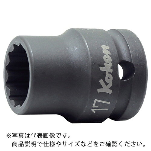 特長：薄肉のインパクト12角ソケットです。仕様：差込角(mm)：12.7対辺寸法(mm)：22全長(mm)：38対辺形状：12角適合ピン：A42適合Oリング：B42適合Cリング：C42適合リング：AB4212.7mm差込インパクト12角ソケ...