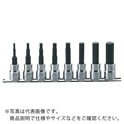特長：ヘックスビットソケットレールセットです。仕様：差込角(mm)：9.5セット内容(点)：8セット内容(インチ)：1/8、5/32、3/16、7/32、1/4、5/16、3/8、1/2全長(mm)：50　●代表画像について 商品によっては...