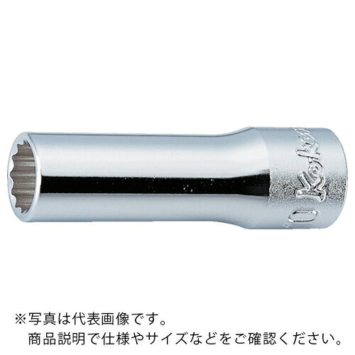 特長：ボルト/ナットに接する開口部（12角）はもちろんのこと、差込側の四角駆動部にも角を傷めずハイトルクを確実に伝える面接触のフラットドライブを採用しています。仕様：差込角(mm)：9.5対辺寸法(mm)：10全長(mm)：55対辺形状：1...