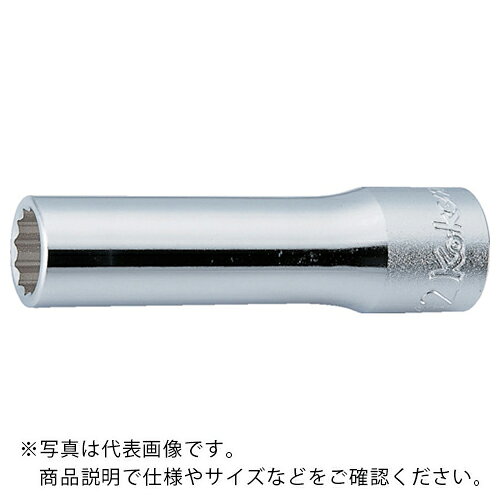 特長：ボルト/ナットに接する開口部（12角）はもちろんのこと、差込側の四角駆動部にも角を傷めずハイトルクを確実に伝える面接触のフラットドライブを採用しています。仕様：差込角(mm)：12.7対辺寸法(mm)：14全長(mm)：77対辺形状：...