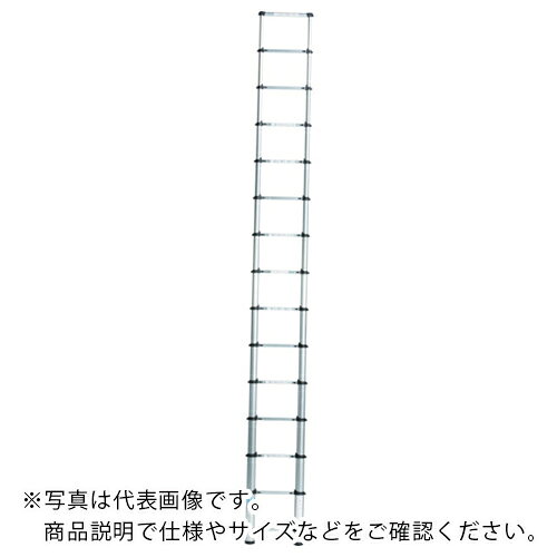 特長：ステップ間に指つめ防止の隙間をつくっています。色で知らせるロック解除レバーを採用しています。仕様：最大使用質量(kg)：100全長(m)：0.94〜3.80踏ざん間隔(mm)：305踏ざん踏面幅(mm)：39ステップ数(段)：13全幅...