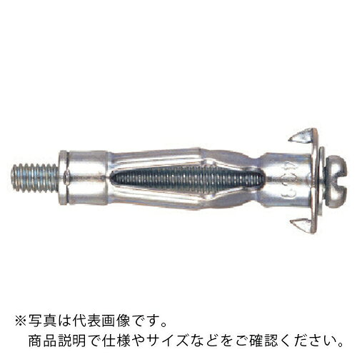 特長：ねじの着脱が自在です。簡単な施工で均一に仕上がります。用途：中空壁用。照明器具取付け、音響機器の取り付け、カーテンレール取付けなど。仕様：ねじの呼び：M4外径(mm)：6.7全長(mm)：35適合板厚(mm)：5〜13下穴径(mm)：...