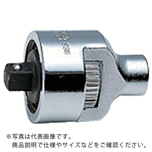 特長：ラチェット機能を持たないハンドルと組み合わせることによりラチェット機能を追加できるアダプターです。仕様：差込角(mm)：6.35差込角凹(mm)：6.35差込角凸(mm)：6.35全長(mm)：40歯数(枚)：44材質／仕上：クロムモ...