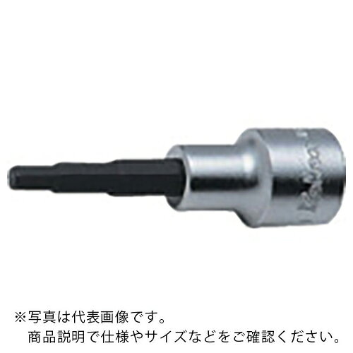 特長：6角穴付ボルト用のヘックスビットソケットです。ラチェットハンドルを始めとする各種ハンドル類と組み合わせることにより、L型レンチでは不可能な箇所での作業が可能となります。仕様：差込角(mm)：12.7対辺寸法(mm)：12全長(mm)：...