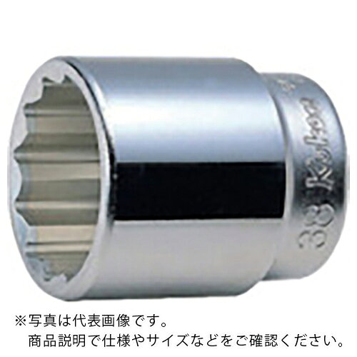 特長：ボルト/ナットに接する開口部（12角）はもちろんのこと、差し込み側の四角駆動部にも角を傷めずハイトルクを確実に伝える面接触のフラットドライブを採用しています。仕様：差込角(mm)：19.0対辺寸法(mm)：26全長(mm)：50対辺形...