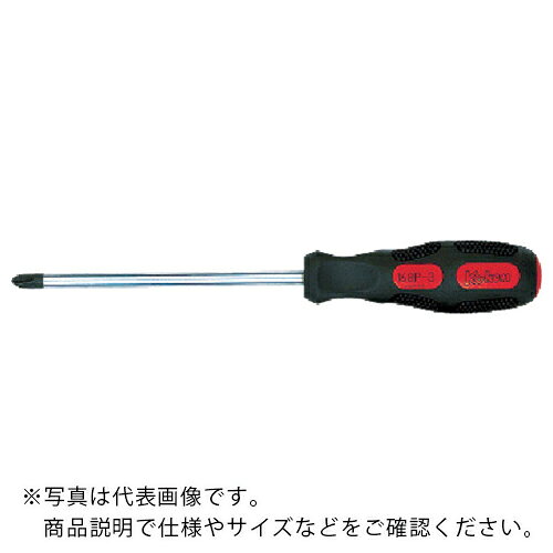 特長：スタンダードなドライバーです。独自形状のグリップは強力なトルクを発生します。仕様：刃先：［［＋］］3軸長(mm)：150全長(mm)：270先端マグネット：着磁先端：マグネット入り材質／仕上：軸：特殊鋼グリップ：樹脂、ゴム　●代表画像...