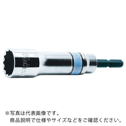 特長：新開発の超高耐久シャンクを採用しています。はめ合わせがしやすく、ボルト/ナットの角を傷めにくい12角開口です。軽量設計です。作業性の良い12角開口です。仕様：対辺寸法(mm)：10軸寸法(mm)：6.35全長(mm)：104ボルト受部...