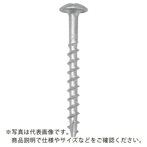 特長：樋受金具の釘穴にも打てるねじ径3.5mmを採用しています。用途：樋受金具の取り付けに。仕様：寸法(mm)d：3.5全長(mm)：40.3ねじ部長さ(mm)：32頭部径(mm)：8.5適合ドライバー：プラスNO.2表面処理：ラスパート寸...