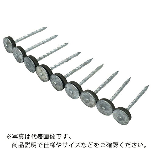 特長：耐久性に優れる溶融亜鉛めっきです。ドブメッキの座金がガルバリウム鋼板波板とマッチします。用途：ガルバリウム波板の施工に。仕様：番手(#)：13長さ(mm)：50幅(mm)：2.45太さ(mm)：2.45袋入数(本)：90(9本×10連...