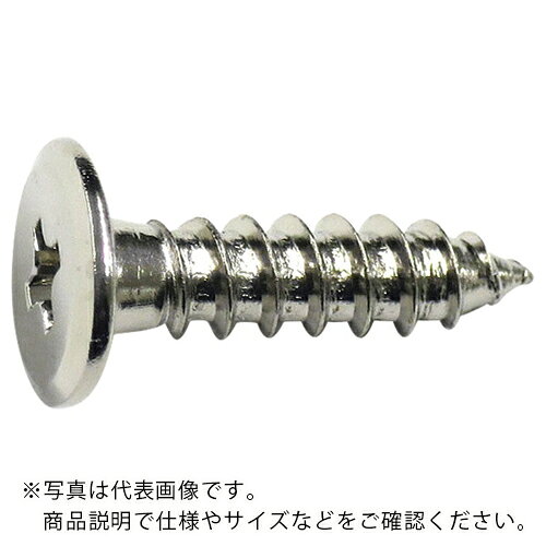 特長：頭部の高さが低いため、取付面がフラットになります。薄い部材の留めつけでも、頭が飛び出しません。加工の手間なく、見た目がすっきりです。用途：皿モミができないところやツライチにしたい箇所に。仕様：寸法(mm)d：3寸法(mm)L：10頭部...