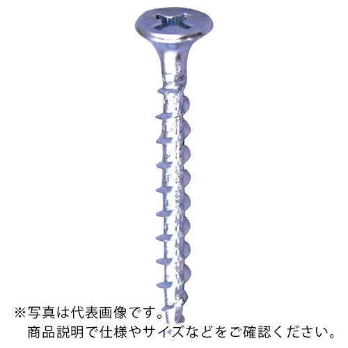 特長：ねじ山の間隔が長く（粗目）ねじの溝が深い、電動工具を使って作業する最も一般的な木工用ビスです。用途：木工用。仕様：寸法(mm)d：3.8全長(mm)：32ねじ部長さ(mm)：26タイプ(全ねじ/半ねじ)：全ねじ適合ドライバー：プラスN...