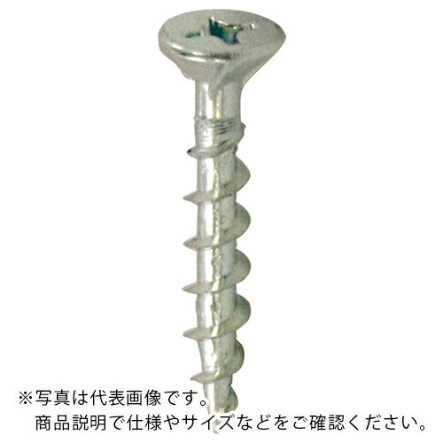 特長：最も一般的に使われている造作ビスです。頭部下のフレキ加工で木材を切削し、頭浮きを防ぎます。用途：木工用。仕様：寸法(mm)d：3.8全長(mm)：28ねじ部長さ(mm)：22タイプ(全ねじ/半ねじ)：全ネジ適合ドライバー：2頭部径dk...