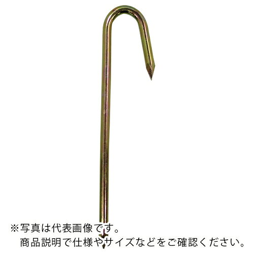 特長：地面にロープをガッチリ固定したい時に便利です。用途：区画分けや侵入防止、ブルーシートやサンシェード等の固定に。仕様：径(mm)：6長さ(mm)：200タイプ：J型表面処理：クロメート口幅：20mmタイプ：J型表面処理：クロメート材質／...