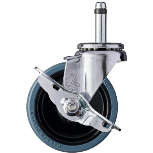 特長：ソケット・ブラケットの選択で、取付け方法や取付け場所を選択できる差込みキャスターです。使用例 ： 家具やスチールラック等、デザイン性と軽快さを要求される環境に最適です。仕様：車輪径D(mm)：85タイプ：自在式(ストッパー付)許容荷重...