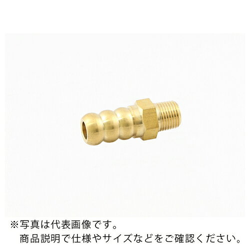特長：金型冷却用ホース継手として用途：ホース用継手。仕様：接続口径D：R1/4接続口径(タケノコ外径)(mm)：11.0六角対辺(mm)：14使用流体：水・空気・油タイプ：ホースニップル六角対辺(mm)本体：14最高使用圧力(MPa)：3....