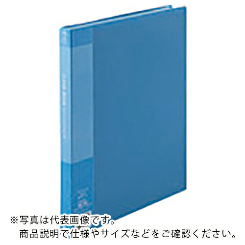特長：スマートバリューのクリアーブックです。背表紙は書き込みのできるタイプです。仕様：色：ブルー規格：A4−Sポケット数：40枚背幅：25mm表紙厚：0．75mmポケット厚：0．05mm外形寸法：縦307×横240mm1箱入数：10冊クリア...