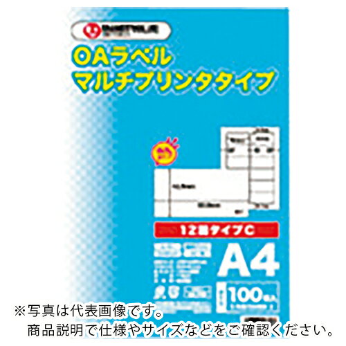 特長：マルチプリンタタイプのOAラベルです。仕様：規格：12面（タイプC）白色度(%)：約80％坪量：118g／[[M2]]適合機種：カラーコピー機、モノクロコピー機、カラーレーザー、モノクロレーザー、インクジェット、熱転写プリンタ1冊入数...