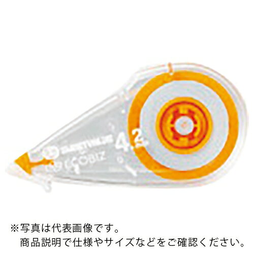 特長：コンパクトでもたっぷり使えて、大量購入にもオススメです。仕様：本体色：イエローテープサイズ：幅4．2mm×長さ8m外形寸法：幅16×奥70×高37mm1セット入数：20個（10個入×2箱）梱包形態：個包装PP袋テープサイズ：幅4．2m...