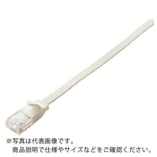 特長：高速光通信に最適な、次世代10ギガビットイーサネットの「10GBASE-T」に対応したCat6A準拠のLANケーブルです。 カーペットの下やドアのすき間に配線できる薄さ約1.4mm、幅約6.4mmのフラットタイプです。 500MHzま...