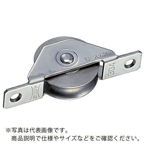 特長：オイルレスメタル使用により回転がなめらかです。仕様：許容荷重(daN)：14.7許容荷重(kgf)：15車輪径(mm)：30車輪幅(mm)：9取付高H(mm)：6取付座A(mm)：68取付座B(mm)：14取付穴径P(mm)：4取付ピ...