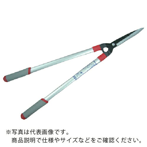 特長：楕円軽量アルミ柄で強度アップしています。用途：高枝・庭木・生垣などの刈り込みに。仕様：切断能力(mm)：12全長(mm)：695刃渡(mm)：170材質／仕上：刃:特殊刃物鋼(SK-5)柄:アルミグリップ：エラストマー樹脂　●メーカー...