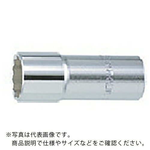 特長：差込角12.7mm用です。口径は12角です。ロングタイプです。用途：作業におけるボルト・ナットの締め・ゆるめに。仕様：差込角(mm)：12.7対辺寸法(mm)：17全長(mm)：80対辺(mm)：17材質／仕上：クロムバナジウム鋼　●...