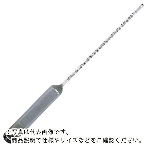 特長：様々な液体の比重測定に用いることが出来ます。仕様：全長(mm)：160目盛：1.000〜1.060最小目盛：0.002小型材質／仕上：ガラス鉛　●代表画像について 商品によっては、代表画像を使用している場合がございます。 商品のカラー...