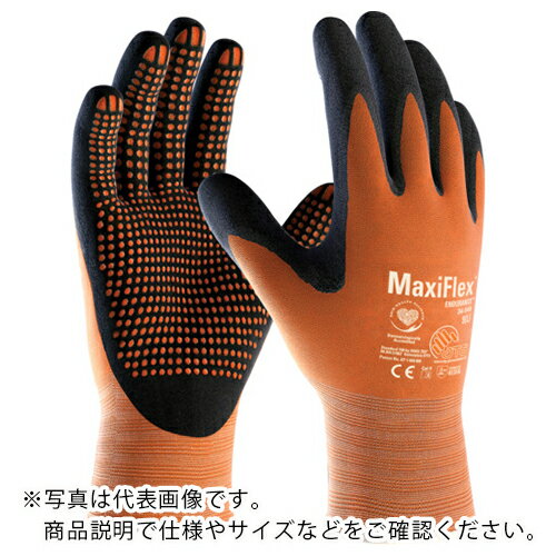 特長：特許取得のマイクロ発泡ニトリルコーティングは熱と蒸れを360°全方向から放出し、手の温度を最適に保ちます。滑り止めドット加工により、手袋のコーティング面のクッション性が向上しています。優れた成形、フィット感と感触 - 自然な人の手を模...