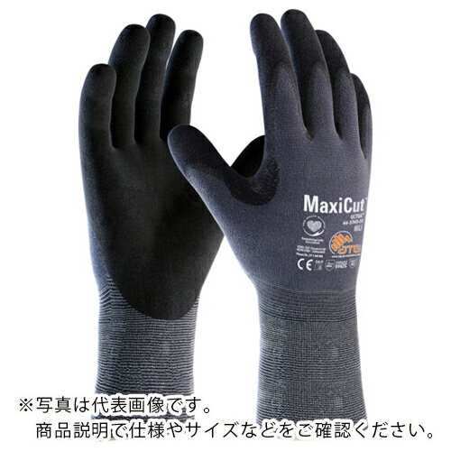 特長：マキシカット［［R上］］・ウルトラ［［TM上］］は、従来のマキシカット［［R上］］の耐切創性に薄さ・快適性・耐久性をさらに高めた耐切創手袋です。手首までカバーできるロングタイプでより安全です。特許取得のマイクロ発泡ニトリルコーティング...