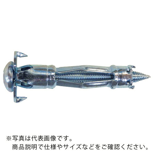 特長：ドライバー1本で直接石こうボードに穴をあけ、ボードアンカーの開脚をさせることができます。特殊先端形状を採用しています。仕様：ねじの呼び：M4適合板厚(mm)：5〜9.5下穴径(mm)：9ねじ長さ(mm)：42ドリル径(mm)：9長さ(...