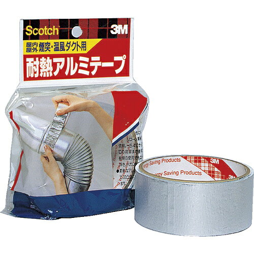 特長：厚いアルミ箔に熱に強い粘着剤を塗布した耐熱テープです。用途：石油ストーブや風呂の煙突・温風ダクトなどの補修・補強用に。仕様：色：シルバー幅(mm)：38長さ(m)：4.5厚さ(mm)：0.09テープカット条件：ハサミ、カッターが必要ツ...