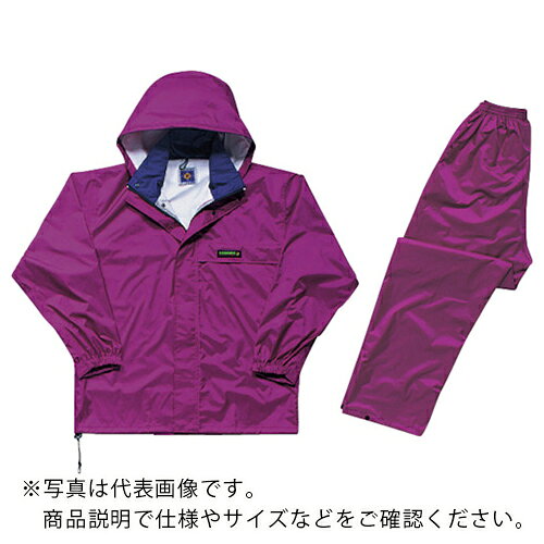 特長：上着/パンツ/フード共にメッシュ付きで、汗によるベトツキ感を緩和します。縫い目にはシームテープを貼り付け、高い防水性を実現しています。用途：雨天時の野外作業に。仕様：色：マゼンダサイズ：LL身長(cm)：175〜185胸囲(cm)：9...