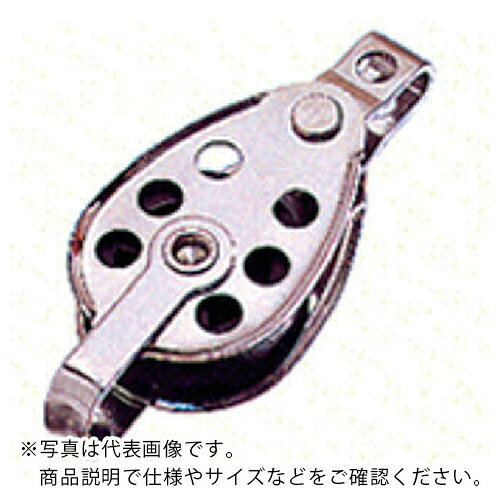 特長：小型・軽量の滑車です。用途：ロープを通し、荷物等の吊り上げ・引張り作業に使用します。仕様：L(mm)：87d(mm)：6W(mm)：37車溝幅(mm)：9.5使用ロープ径(mm)：8〜10車数：1車径(mm)：35使用荷重(kN)：0...