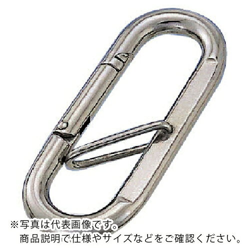 特長：チェーンの端末金具などに、ワンタッチで付け外しができます。ハズレ止め付ですので、安心です。用途：チェーン・ワイヤ・ロープなどの連結や、端末の金具のジョイントに使用。仕様：使用荷重(kN)：0.20D(mm)：4L(mm)：40S(mm...