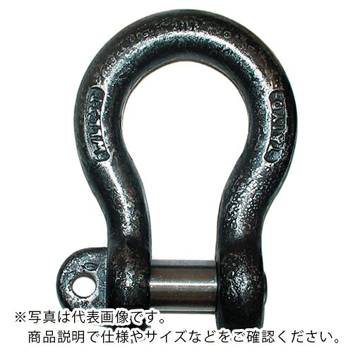 特長：JIS規格シャックルです。サイズが豊富でいろいろな用途でご使用いただけます。用途：土木、建築工事などでの荷物の荷役・連結金具として使用。仕様：基本使用荷重(t)：0.2寸法(mm)B：11寸法(mm)t：6寸法(mm)d3：8寸法(m...