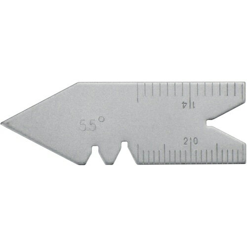 特長：一般ねじ切り用バイト刃先の角度検査が可能です。携帯に便利な収納ケース付です。用途：旋盤などでねじ切りする際のバイト刃形の角度検査に仕様：測定可能角度(°)：55目盛：0〜25mm　0.5mmとび・1mmとび測定可能角度：55器差：±1...