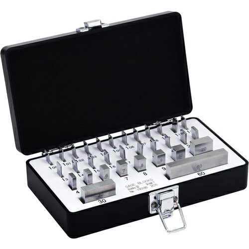 特長：コストパフォーマンス抜群のブロックゲージセットです。JIS1級相当品です。1級相当品です。用途：一般測定、工作用の基準ゲージとして。仕様：等級(級)：1級相当組数(個組)：32断面寸法(mm)：10mm以下 30(0〜-0.3)×9(...