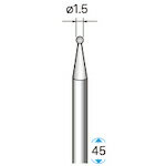 特長：精密研削からバリ取り、彫刻加工まで幅広い加工に適しています。■切れ味に優れる厳選天然ダイヤモンドを強固に電着しており、大変研削力に優れています。切れ味が良いので低周速条件下や乾式切削でも研削焼けや、熱による歪みを最小限に抑えることがで...